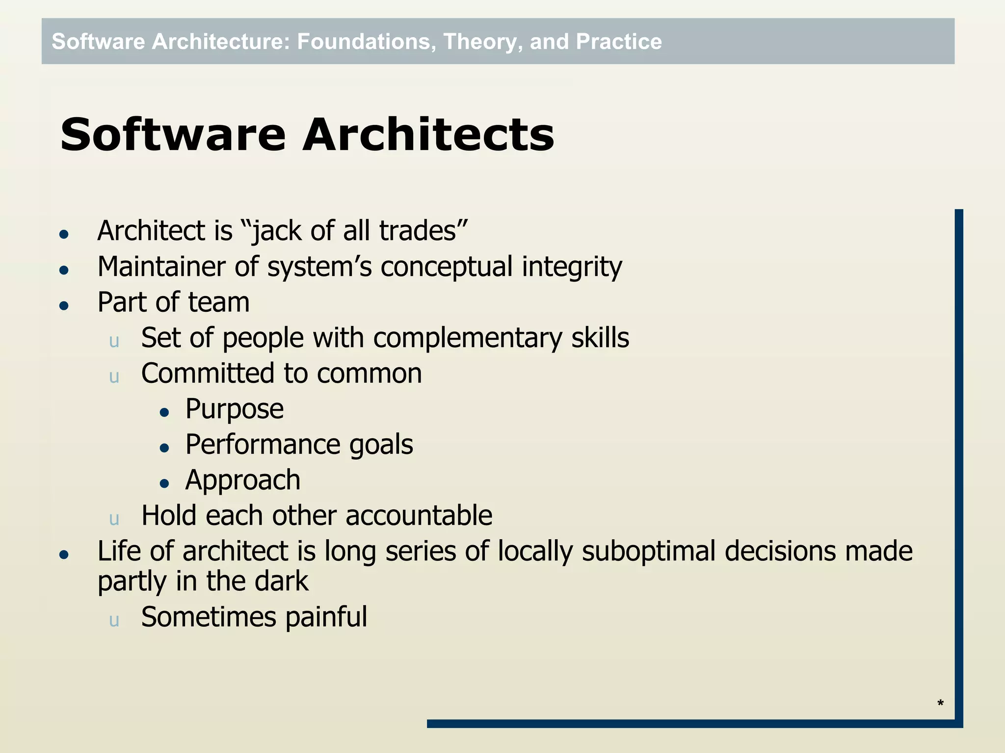 Software architect - roles & responsabilities | PPT