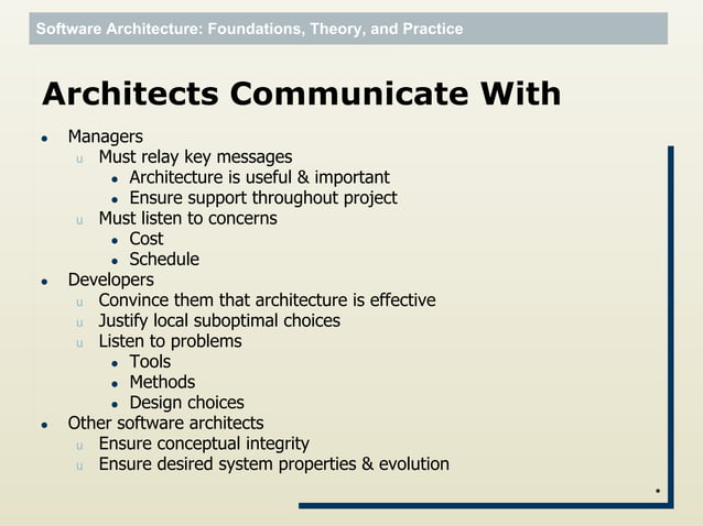 Software architect - roles & responsabilities | PPT