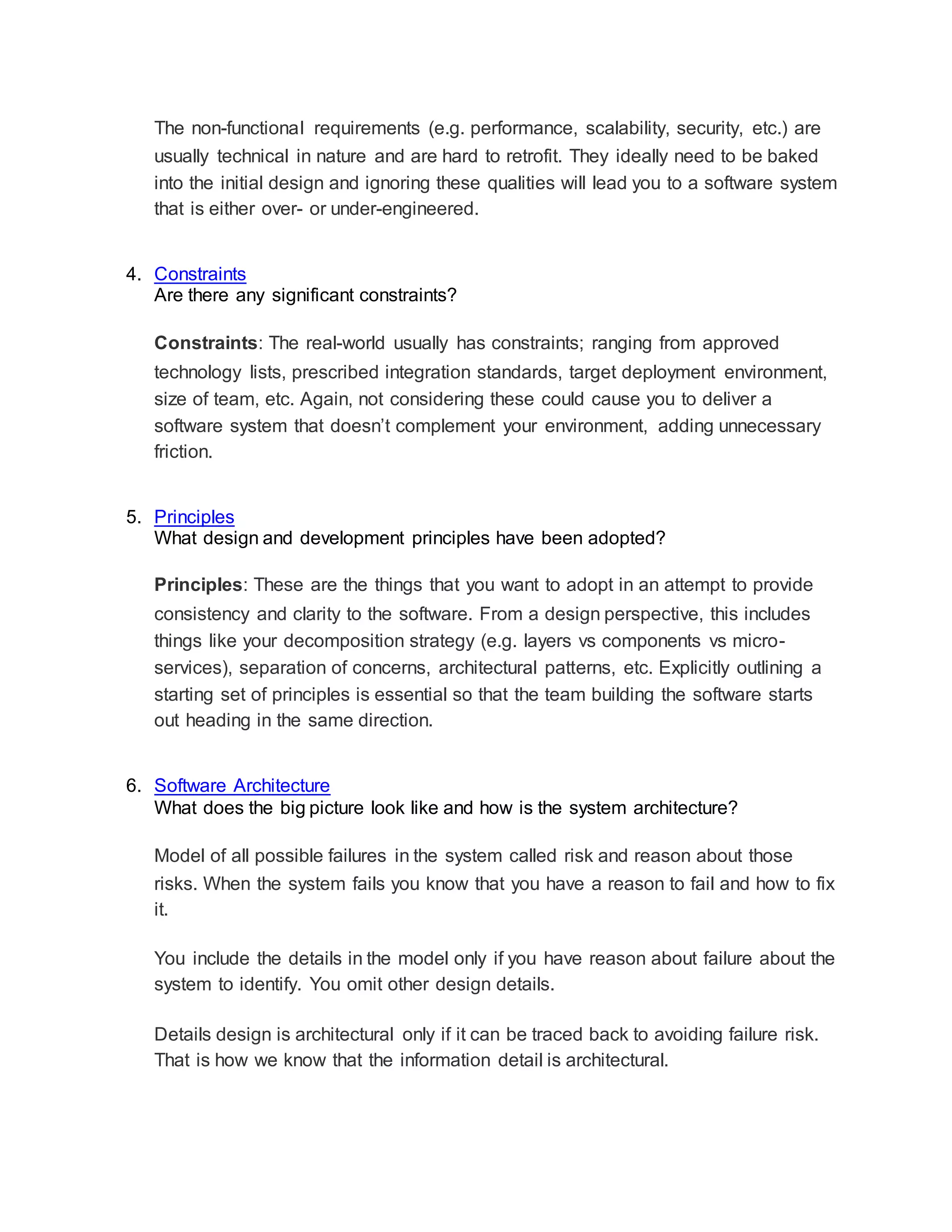 Software architect design documentation template | DOCX