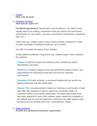 Software architect design documentation template | DOCX