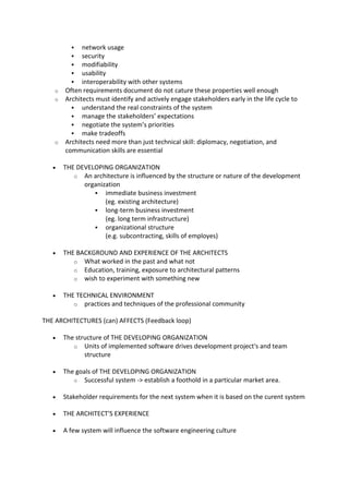 Software architecture Unit 1 notes | DOCX