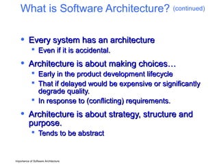 Importance of Software architecture | PPT