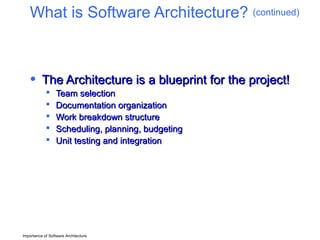 Importance of Software architecture | PPT