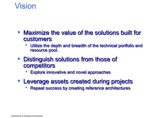 Importance of Software architecture | PPT