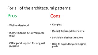 Thoughts on building software architecture | PPT