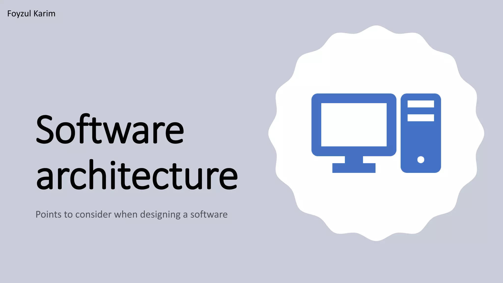 Software architecture | PPT
