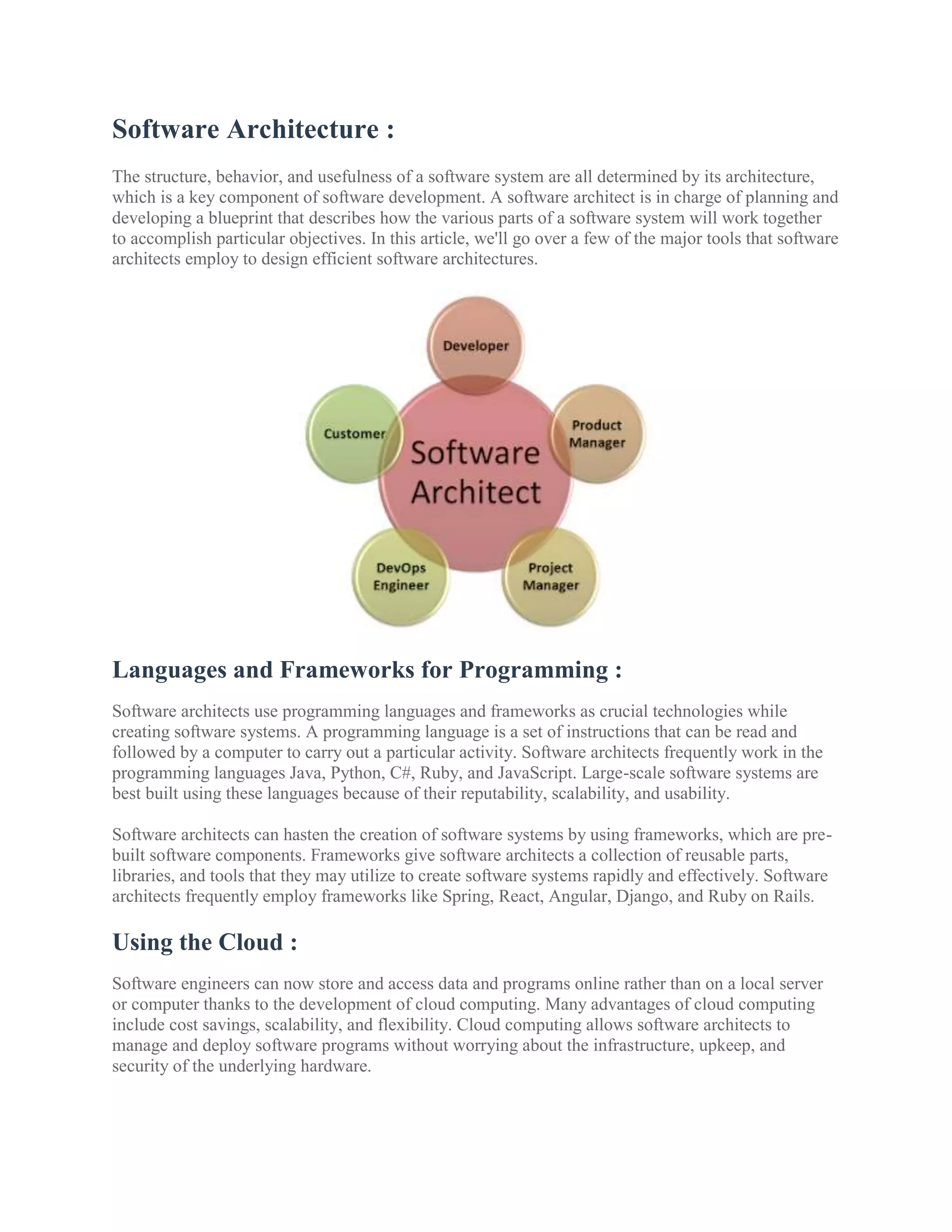 Software Architecture.docx | Cloud Computing | Internet