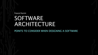 Software architecture : From project management to deployment | PPT