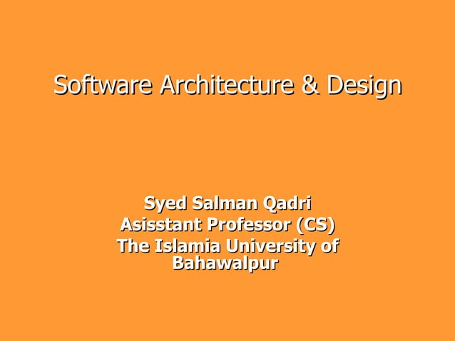 Software Architecture 4 Ppt