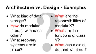 Software Architecture and Design - An Overview | PPT