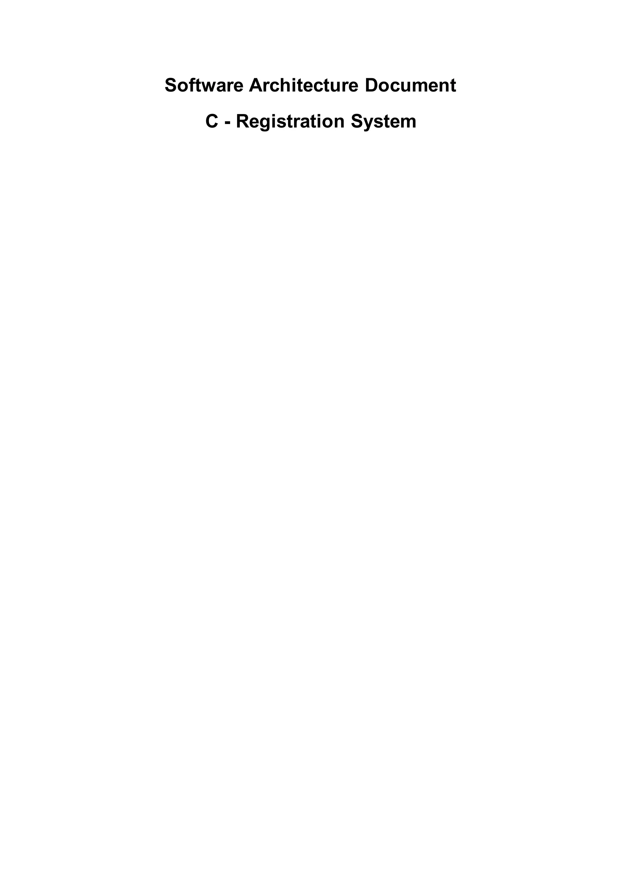 Software architecture document | DOCX | College Planning | College Education