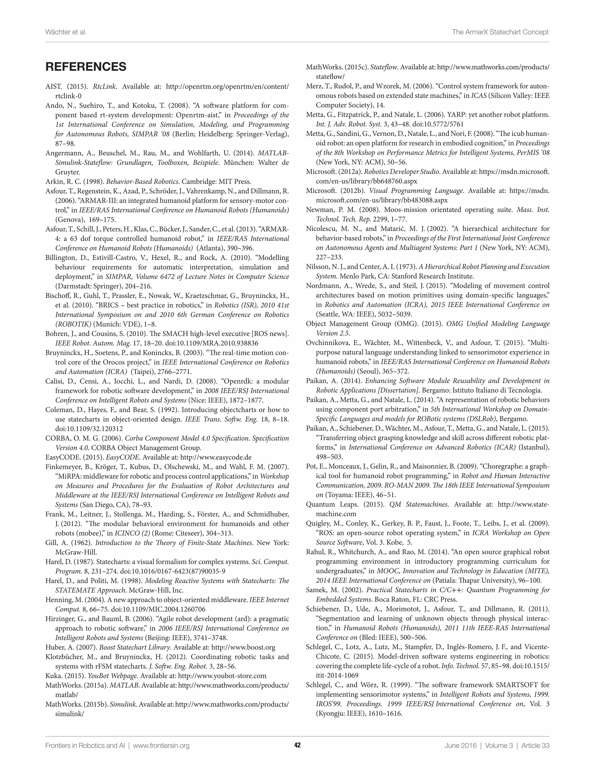 Software Architecture For Humanoid Robots Pdf Desktop Publishing Computer Software And