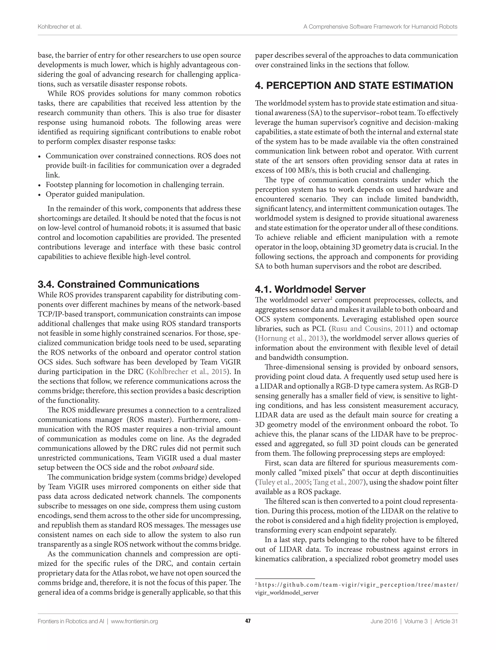 Software Architecture For Humanoid Robots Pdf Desktop Publishing Computer Software And