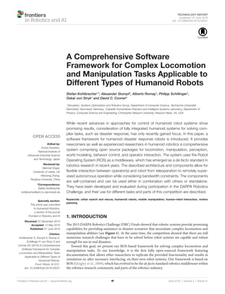 Software architecture for humanoid robots | PDF