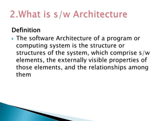 Software architecture in practice unit1 1 | PPTX
