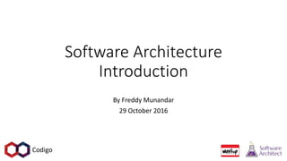 Software Architecture Introduction | PPTX