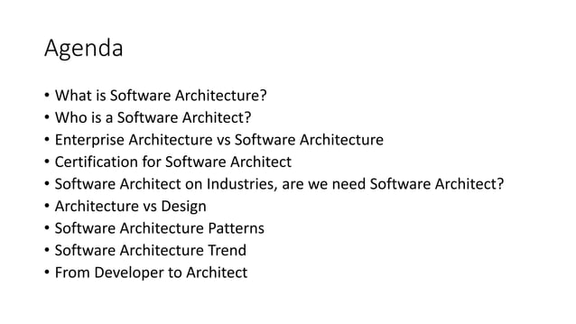 Software Architecture Introduction | PPT