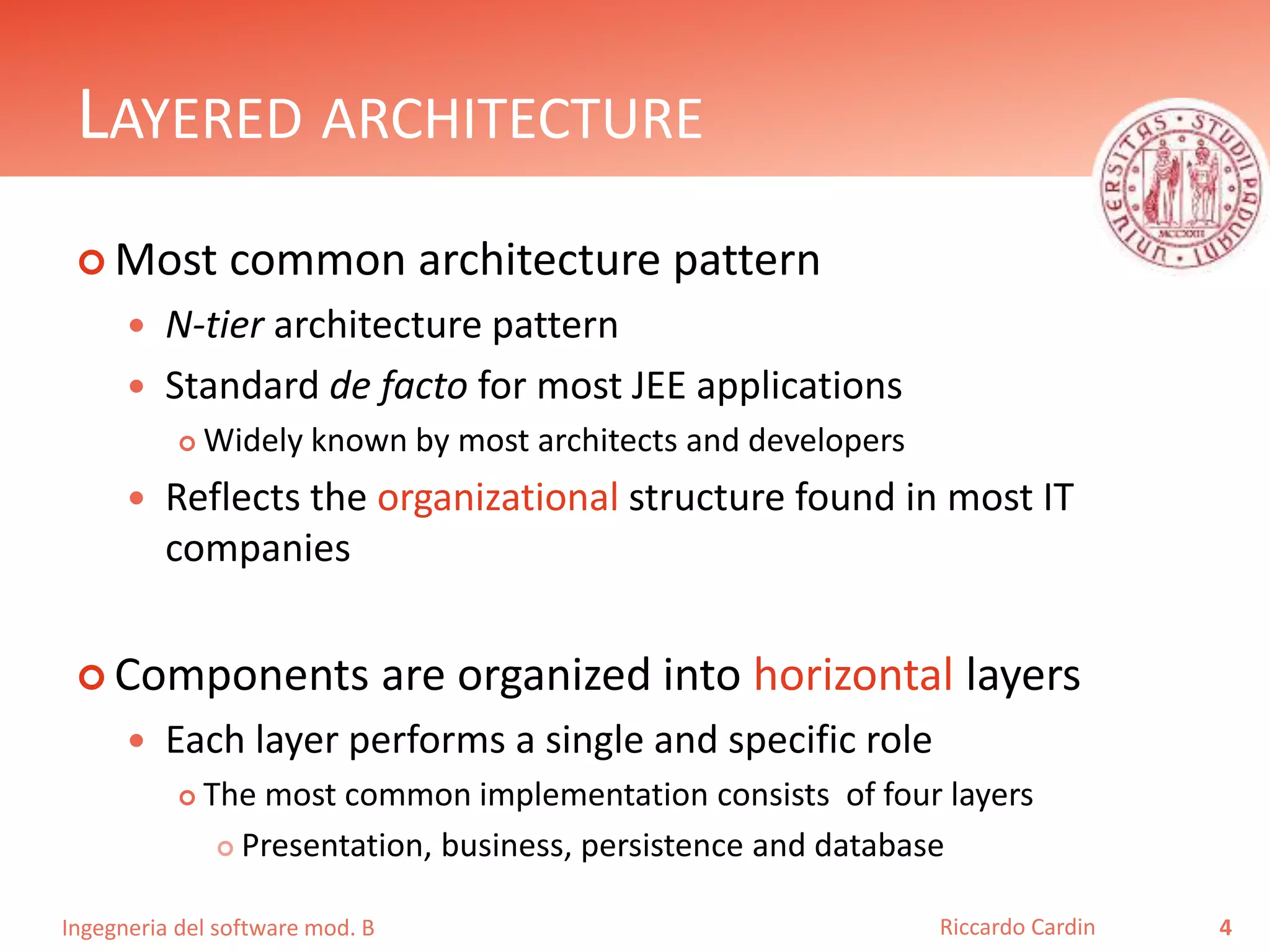 Software Architecture Patterns Pptx Programming Languages Computing