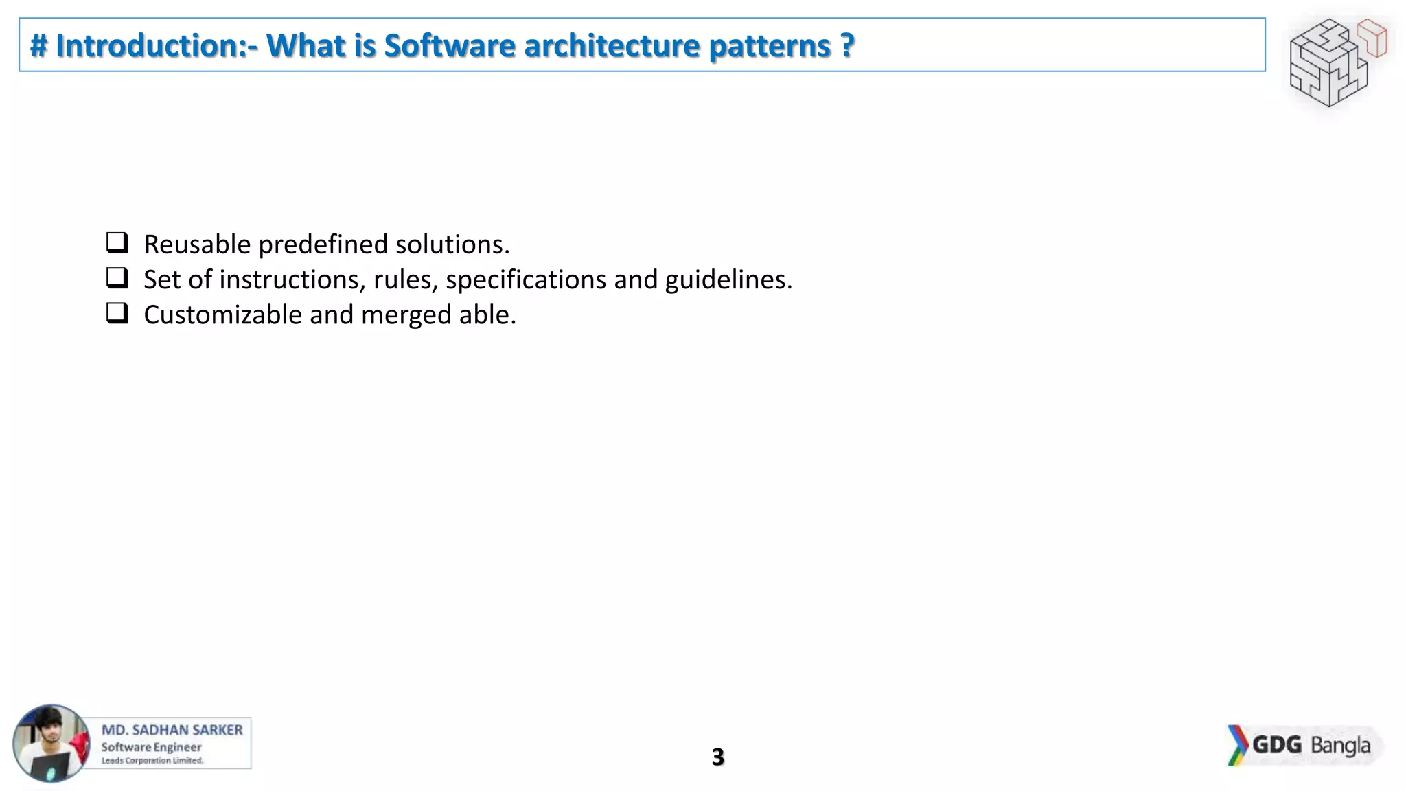 Software architecture patterns | PPTX | Databases | Computer Software and Applications