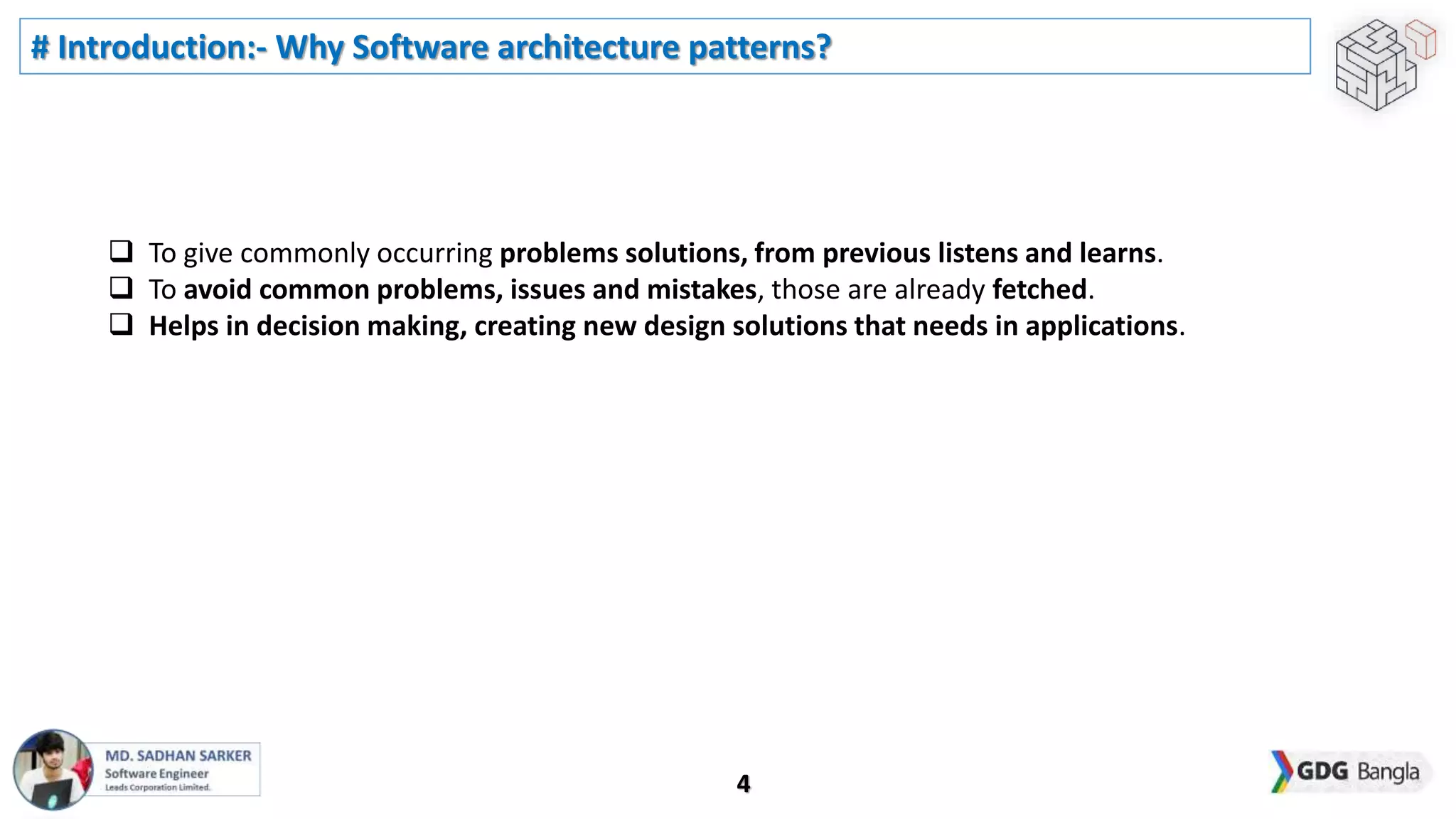 Software architecture patterns | PPTX | Databases | Computer Software and Applications
