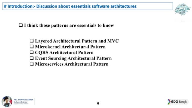 Software architecture patterns | PPTX | Databases | Computer Software and Applications