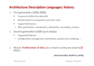 An introduction to software architectures | PDF