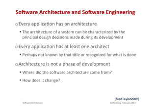 An introduction to software architectures | PDF