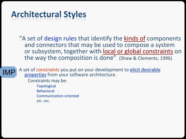 Software architecture styles families_research_gssi_nov2013 | PPT