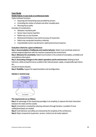 Architectural Styles and Case Studies, Software architecture ,unit–2 | DOCX
