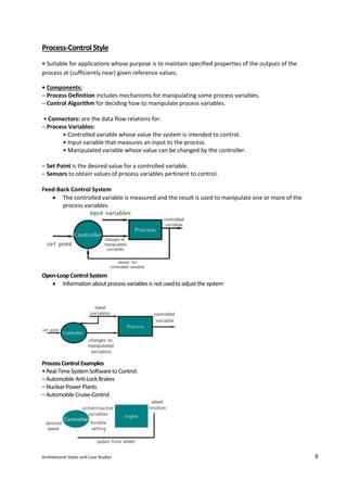 Architectural Styles and Case Studies, Software architecture ,unit–2 | DOCX