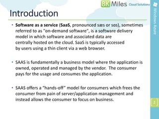 Building SaaS products with Windows Azure | PDF