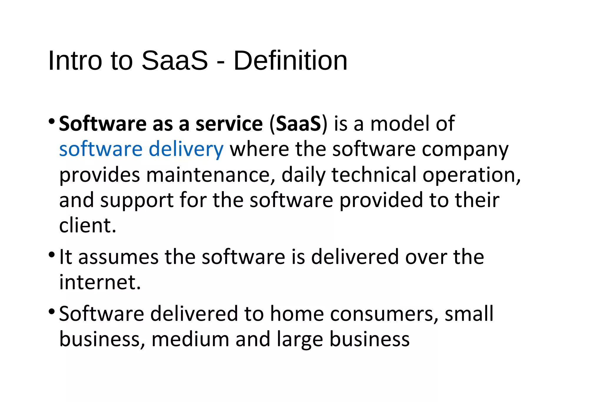 Software as a service, software engineering | PPT