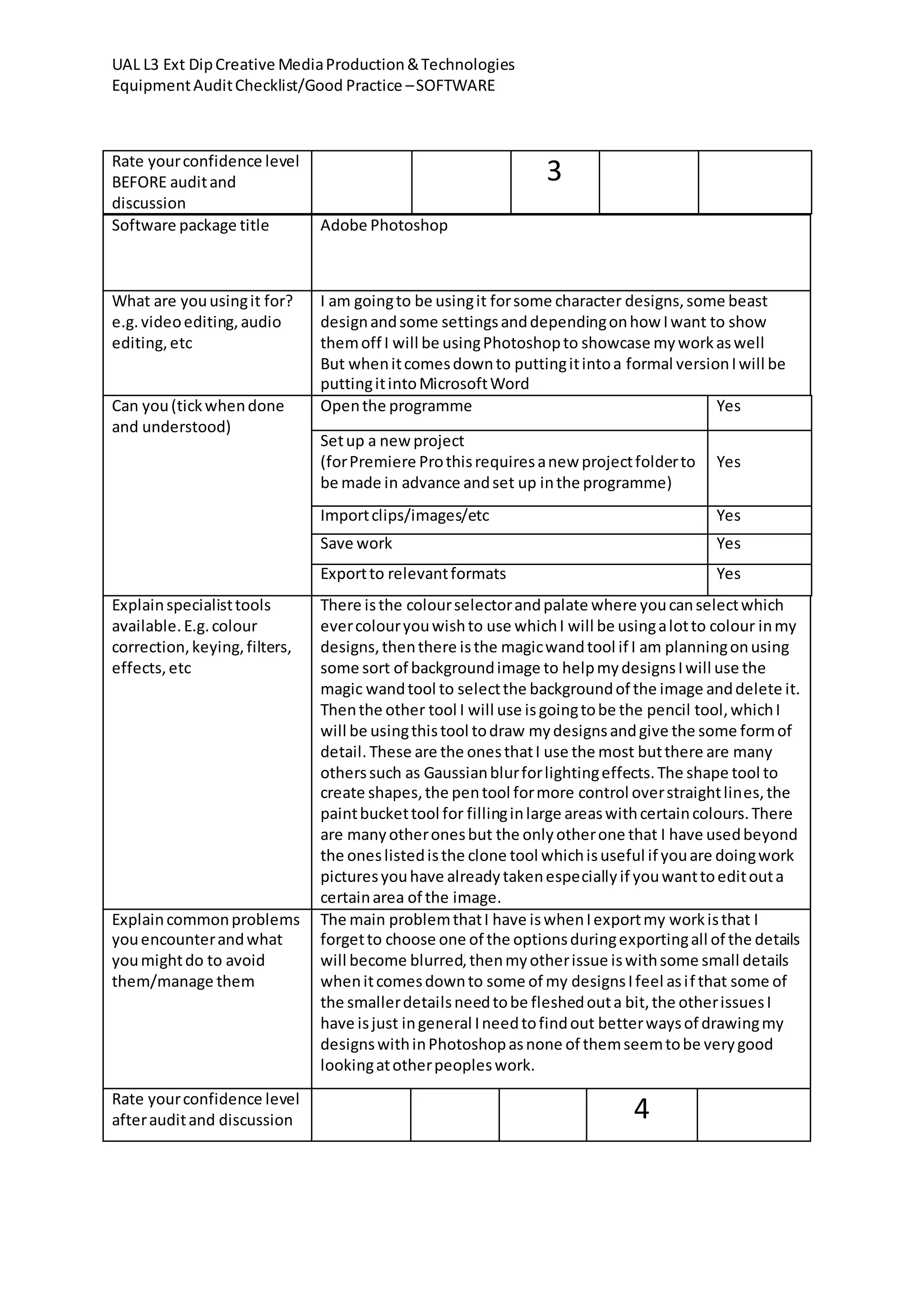 Software audit form blank(1) | PDF
