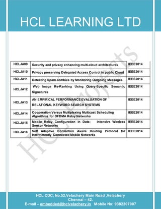 mca projects at hcl | DOCX