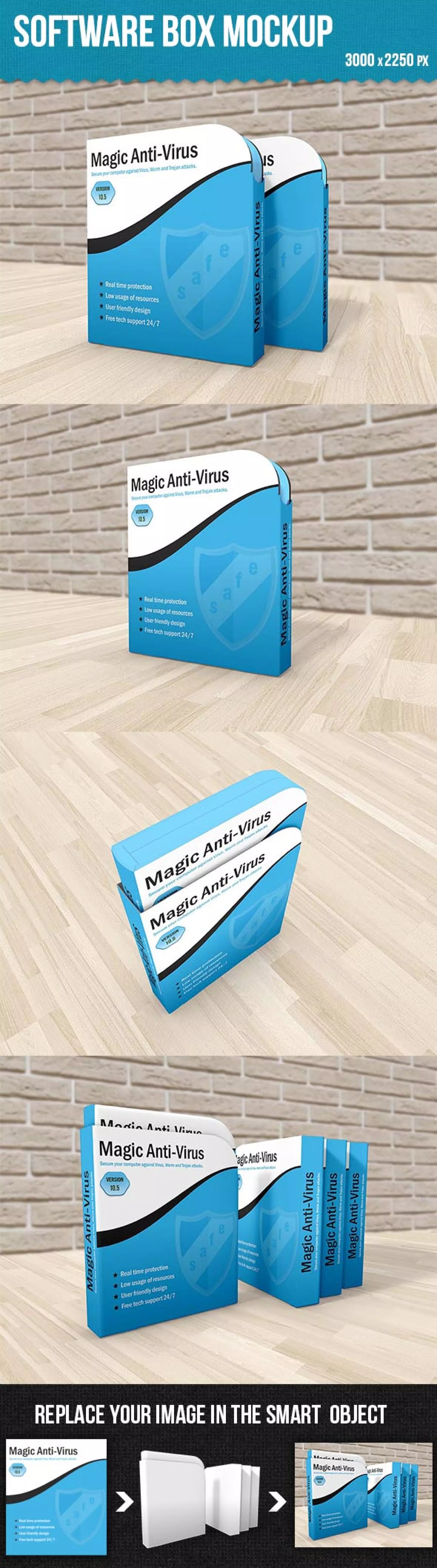 Software box mockup | PDF