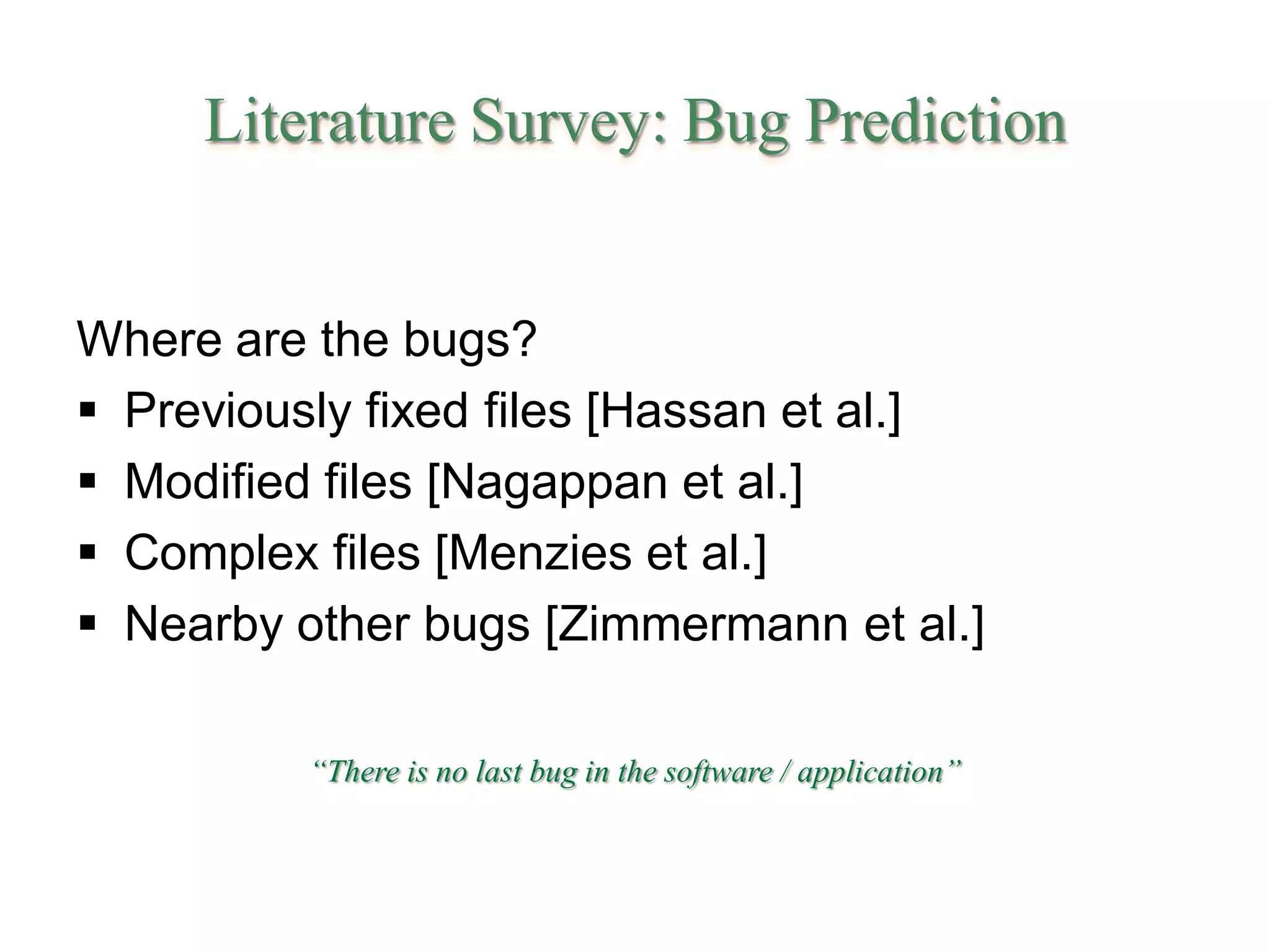 Software Bug Prediction Pdf Web Development Internet