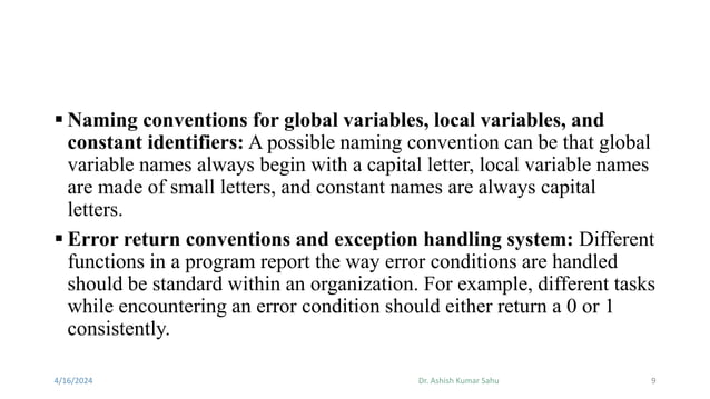 Software Coding for software engineering | PPTX
