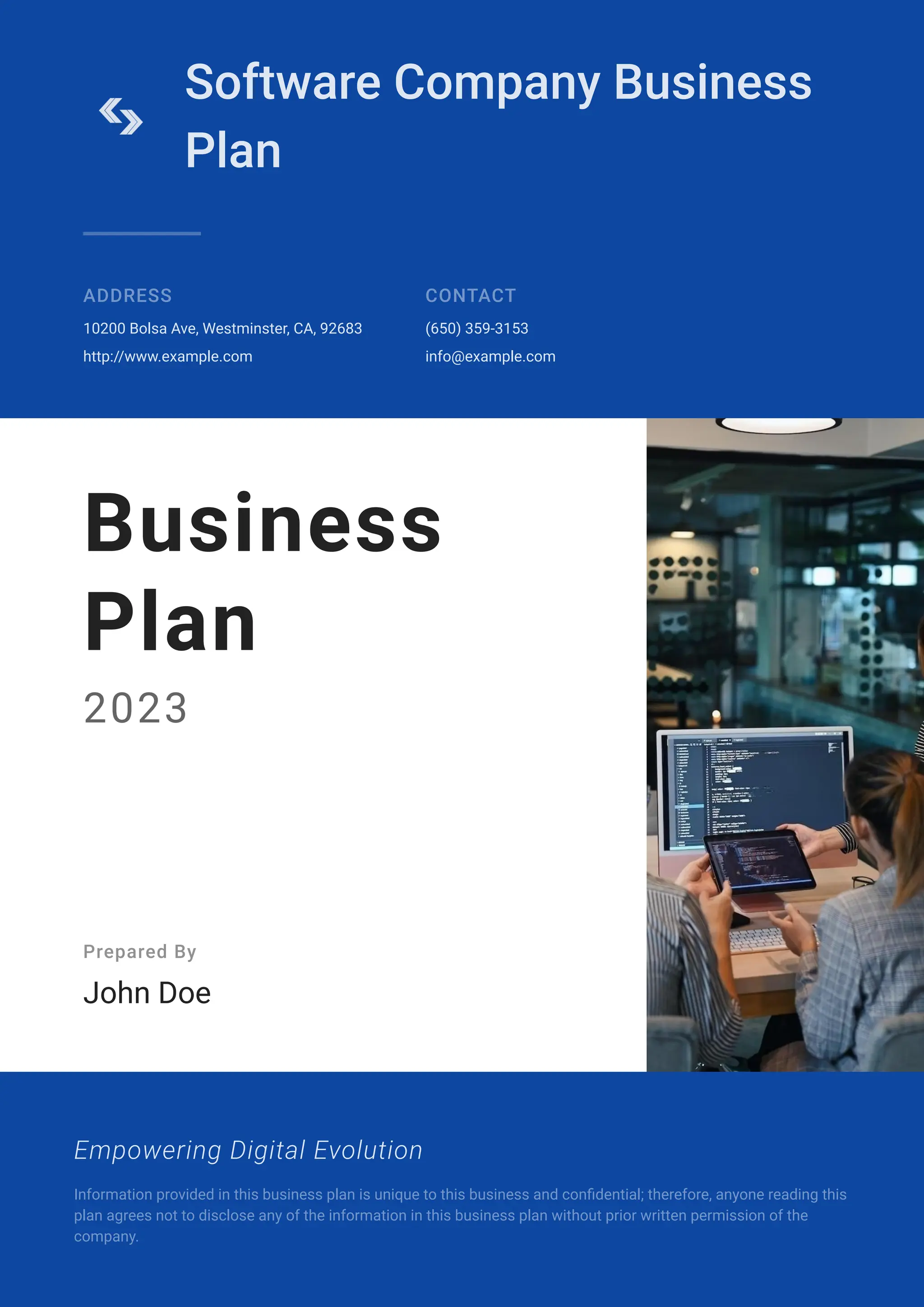 Software Company Business Plan Example | PDF