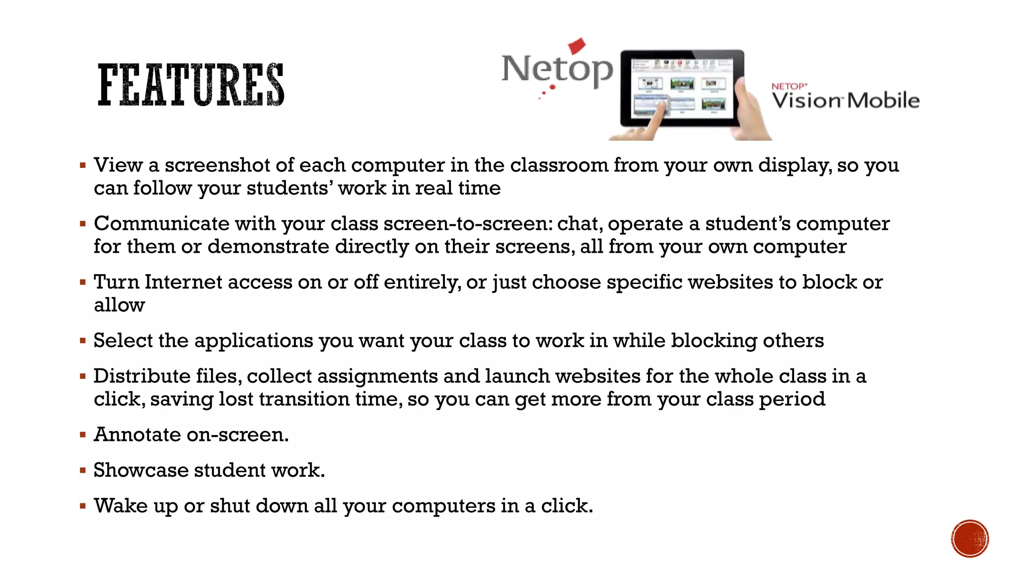 Vision Mobile vs. NetSupport School Classroom Management software | PPTX
