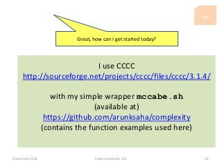 Code Complexity 101 | PDF