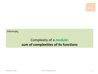 Code Complexity 101 | PDF