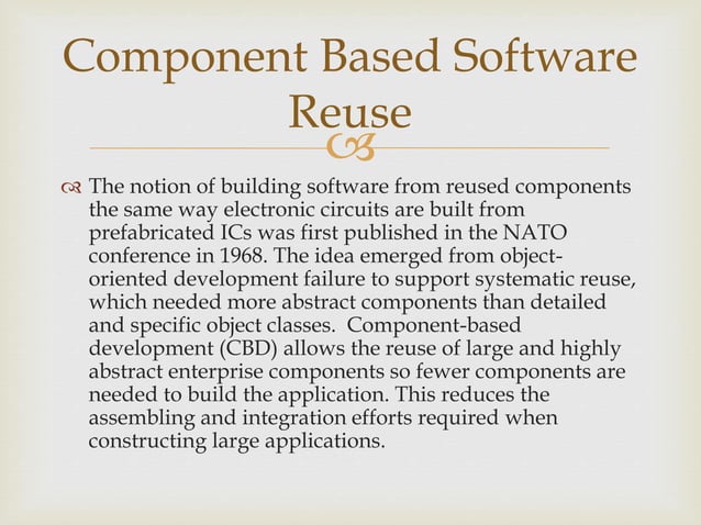 Software component reuse repository | PPT
