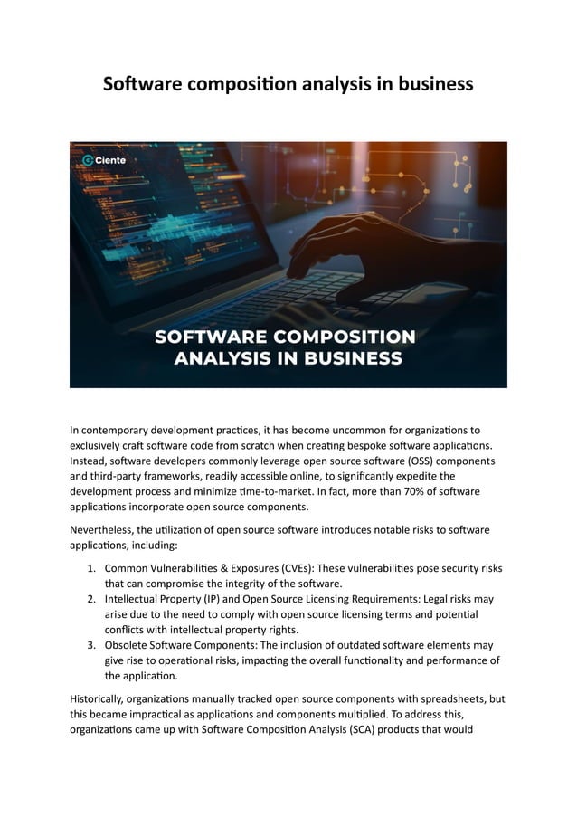 Software composition analysis in business 3.pdf