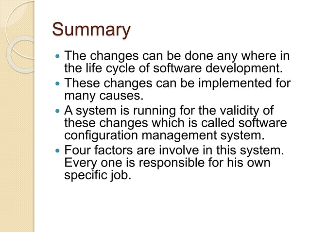 Software configuration management | PPTX | Operating Systems | Computer Software and Applications
