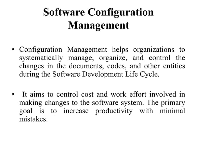 Software Configuration Management | PPTX
