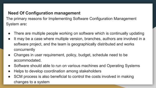 Software configuration management | PPT