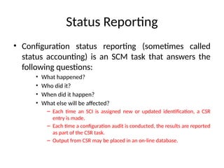 Software Configuration Management PPT for Software Engg | PPTX