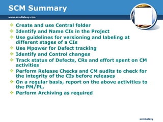 Software Configuration Management And CVS | PPT