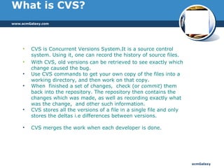 Software Configuration Management And CVS | PPT