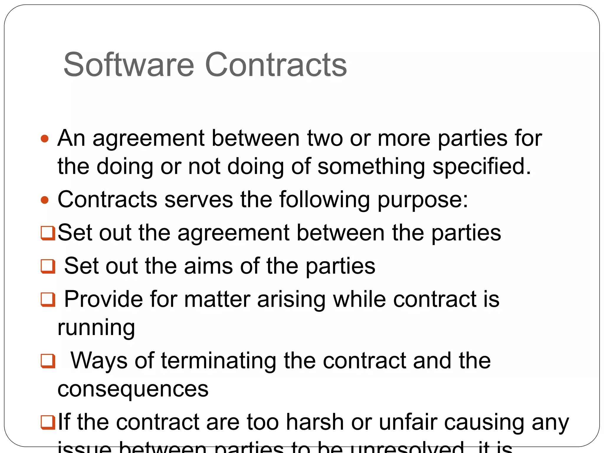 Software contracts | PPTX